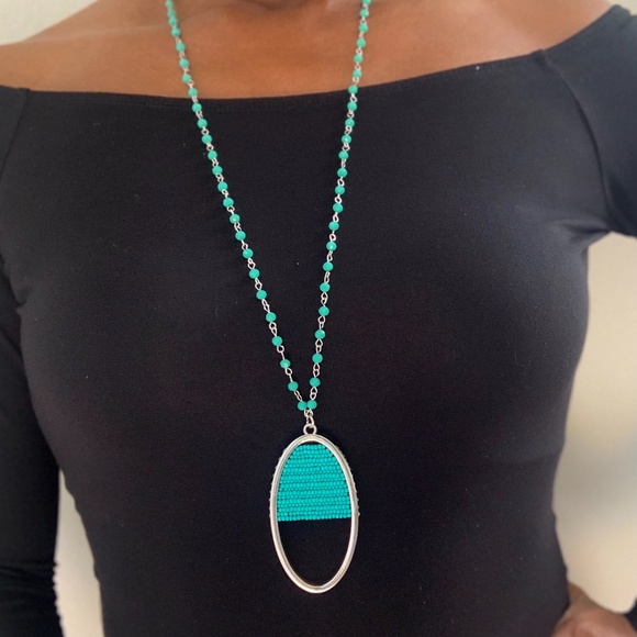 MWL By Dyme Jewelry Designs | Jewelry | Turquoise Silver Beaded Opera ...